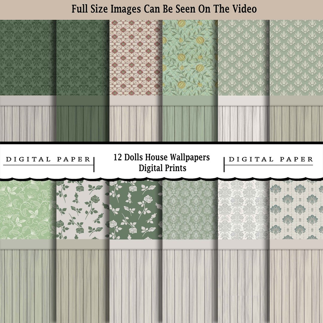 12 Vintage Victorian Papers/printable Digital Paper/scrapbooking ...
