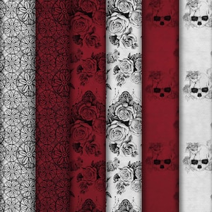 12 Digital Gothic Papers/printable Digital Paper/scrapbooking ...