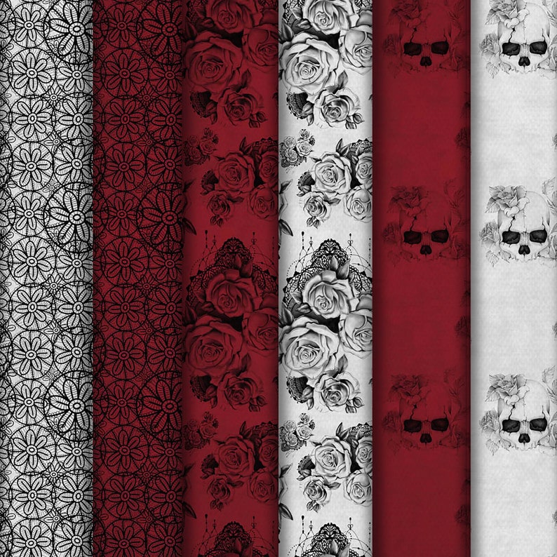 12 Digital Gothic Papers/printable Digital - Etsy