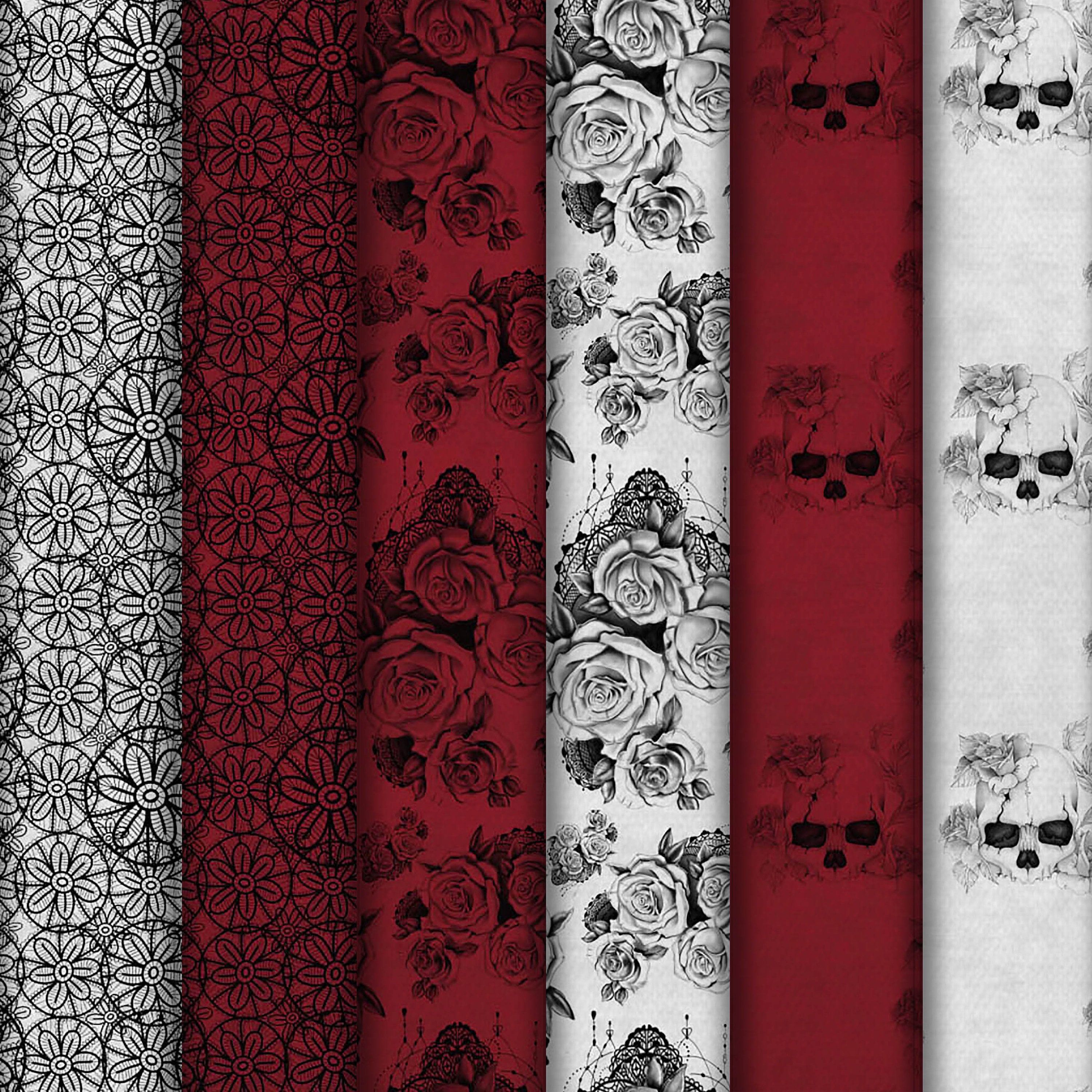 12 Digital Gothic Papers/printable Digital - Etsy