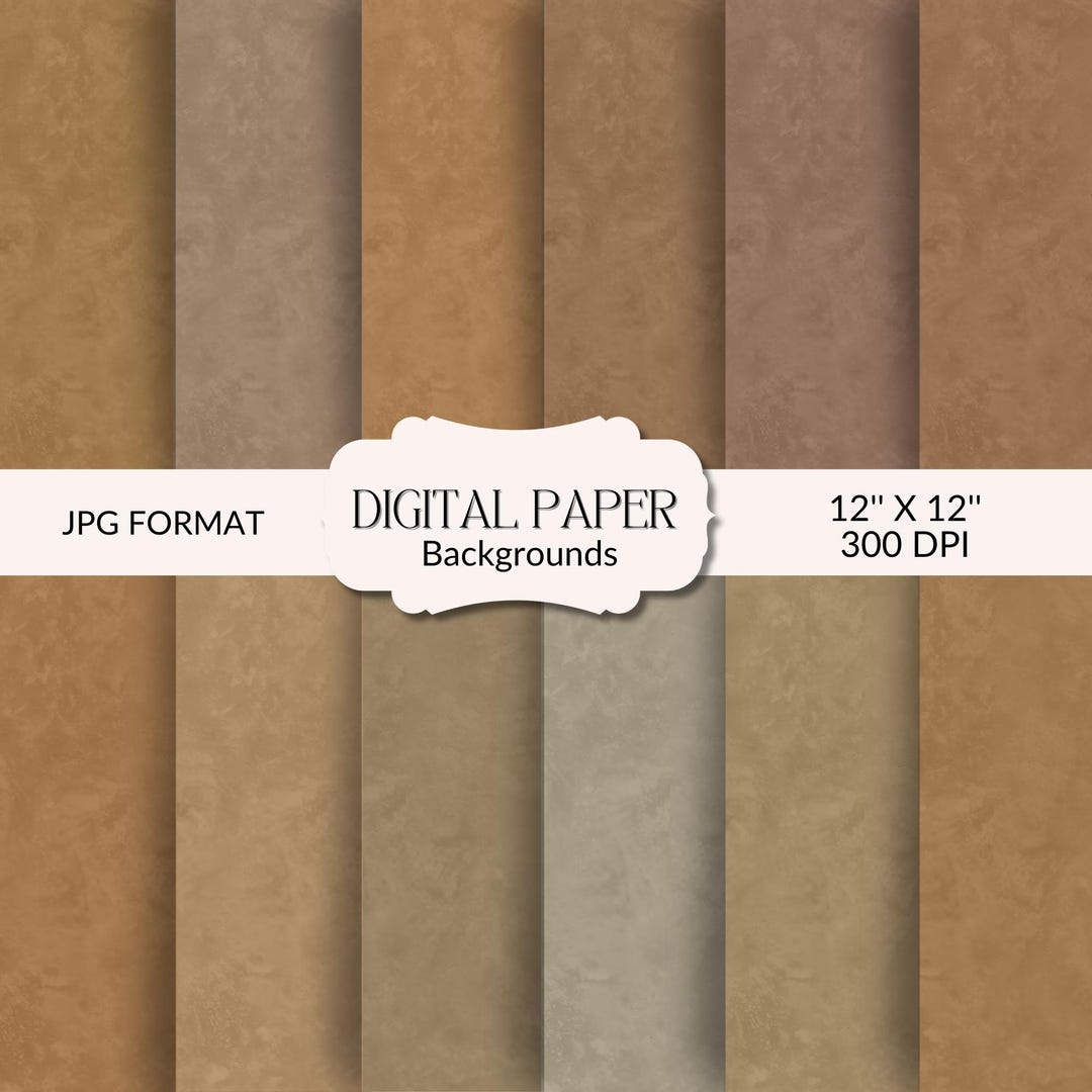 Sepia Tones Digital Paper, Vintage Textures, Earthy Backgrounds ...