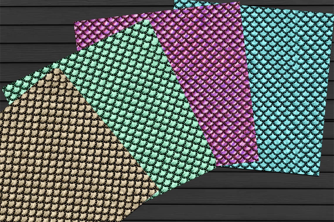 10 Printable Foil Mermaid Scales/printable Digital | Etsy