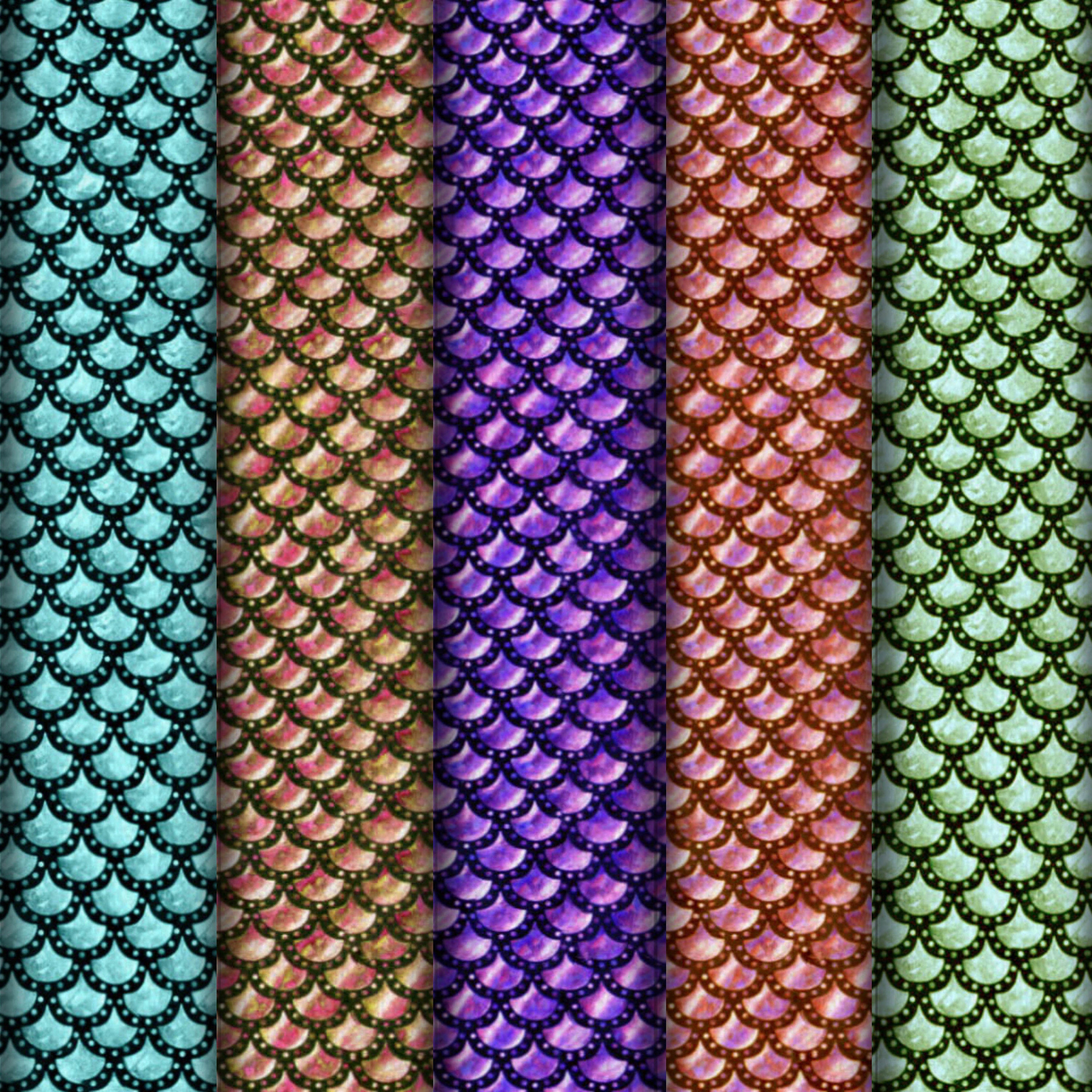 10 Printable Foil Mermaid Scales/printable Digital | Etsy