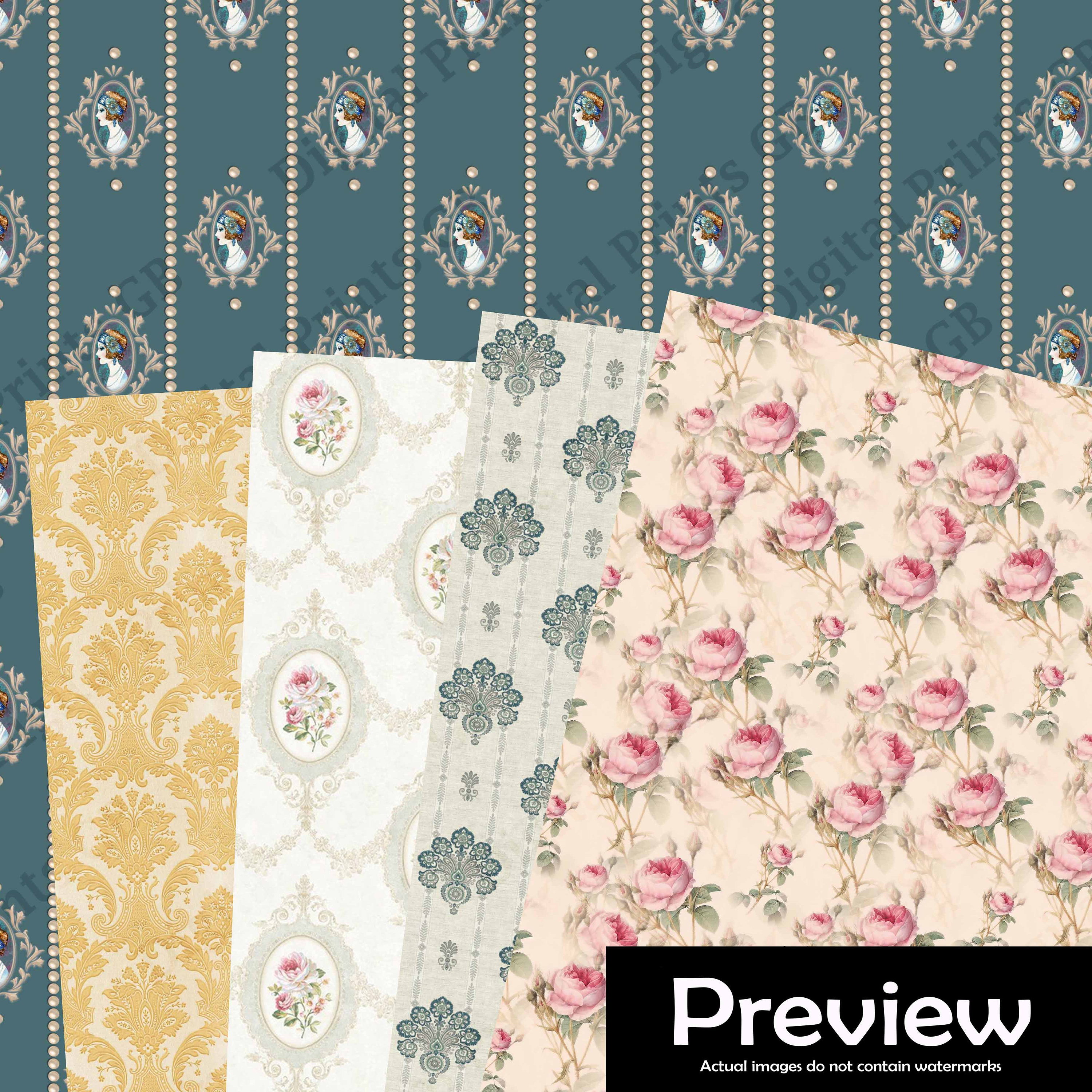 24 Vintage Victorian Papers/printable Digital - Etsy