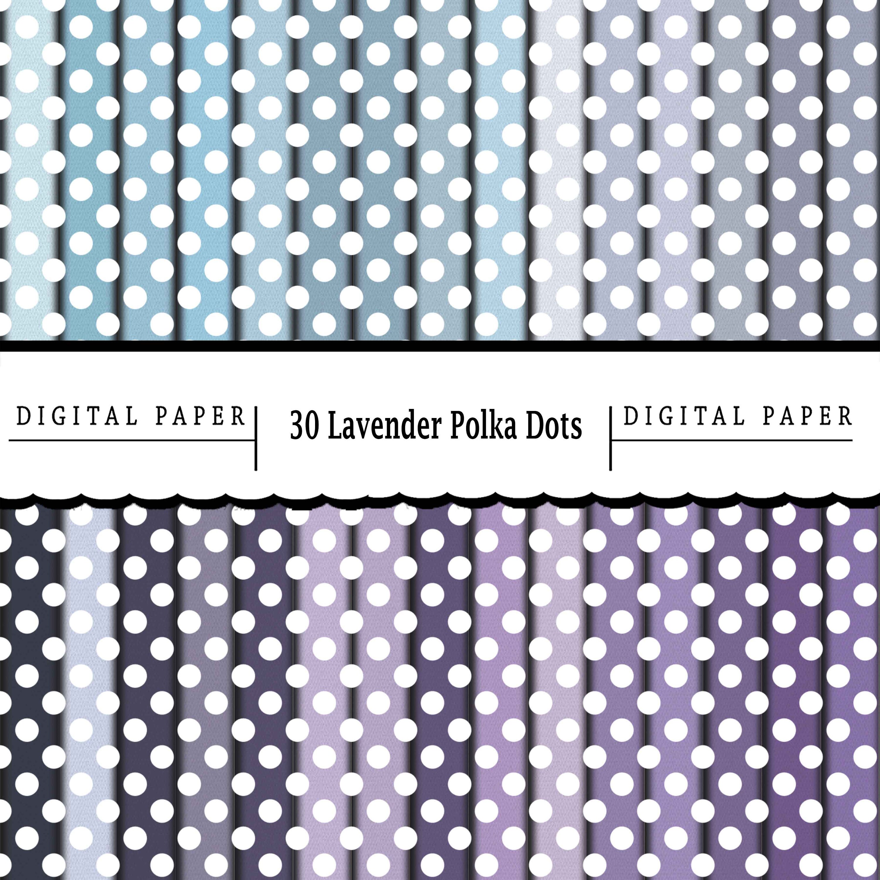 Instant Downloads 30 Seamless Lavender Polka Dot Digital | Etsy