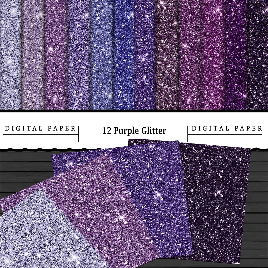 Instant Downloads - 12 Purple Sparkle Glitter Textures/printable ...