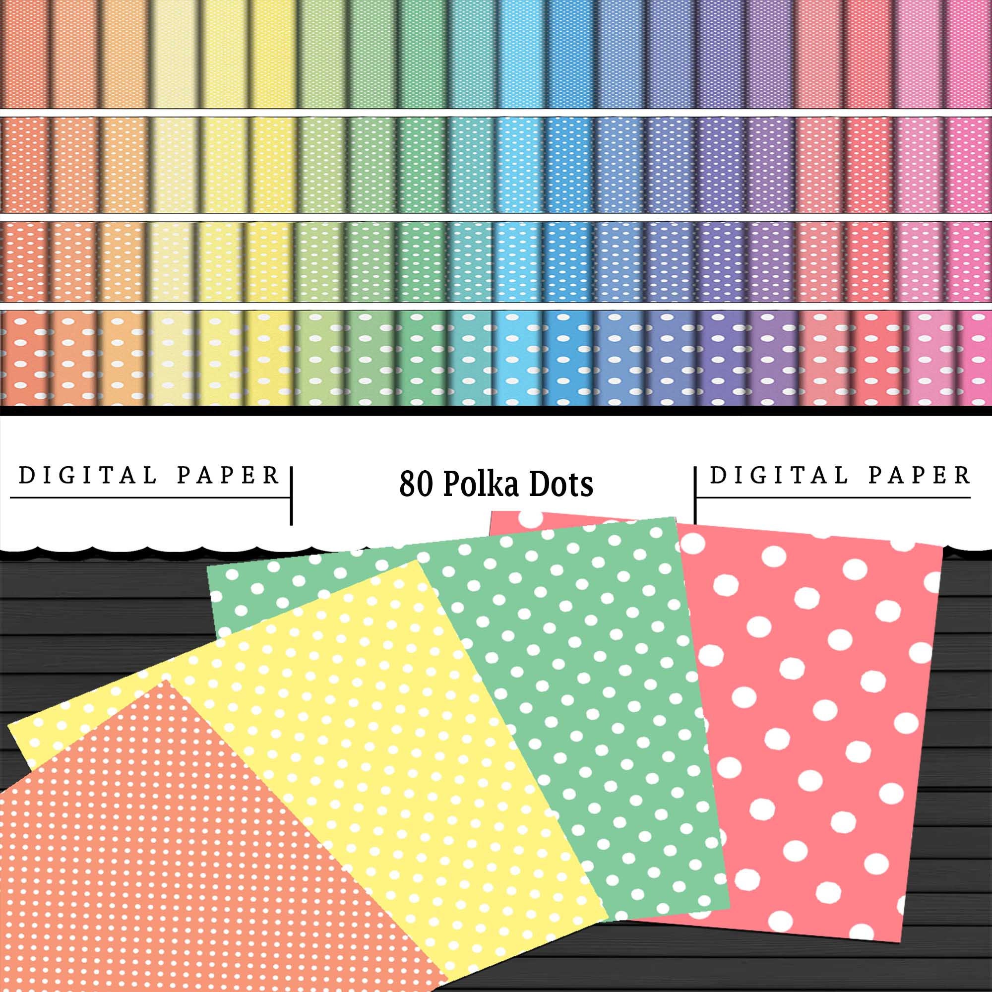 80 Polka Dot Textures/digital Papers/printable Digital Paper ...