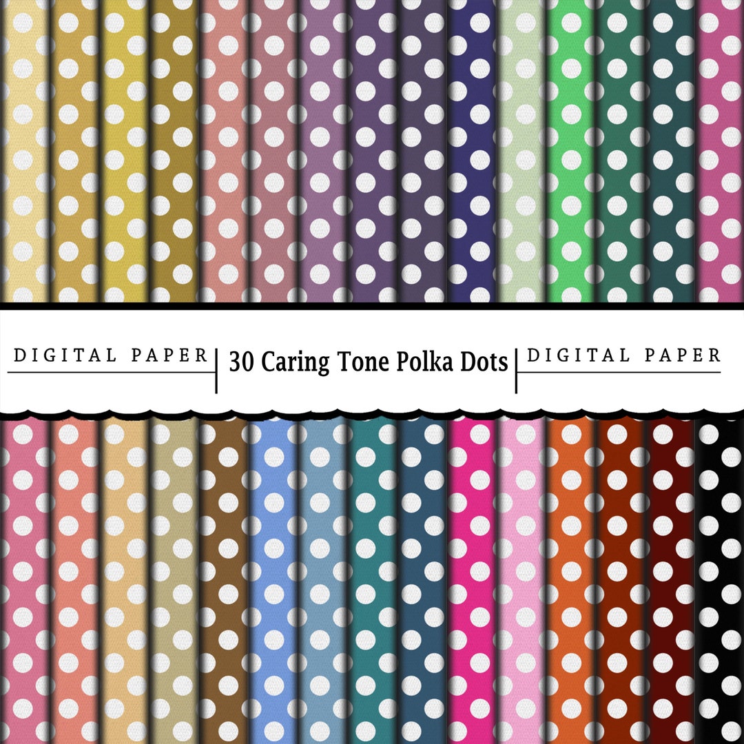 30 Soft Pastel Polka Dot Digital Papers: Seamless Scrapbook Patterns ...