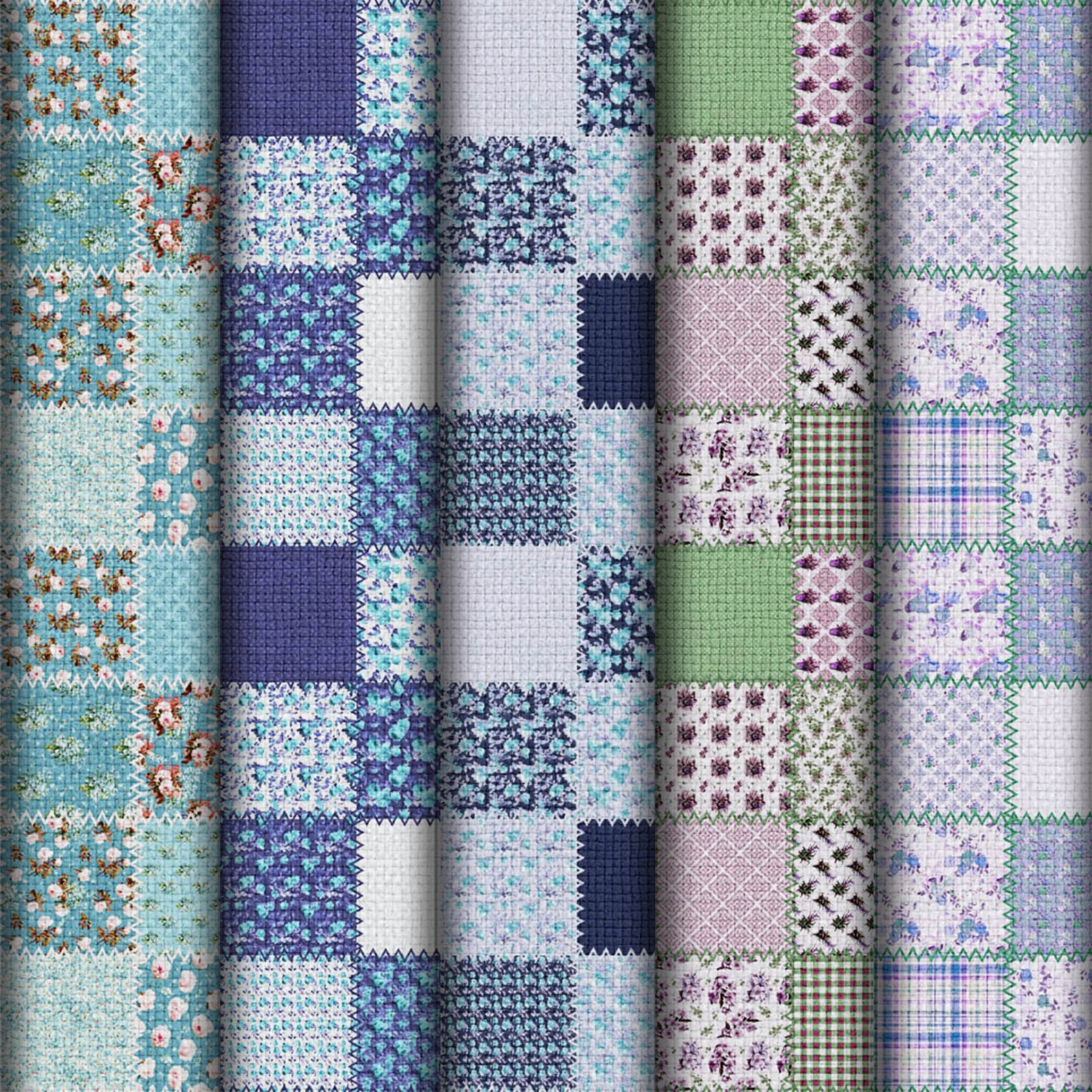 20 Digital Patchwork Papers/printable Digital - Etsy