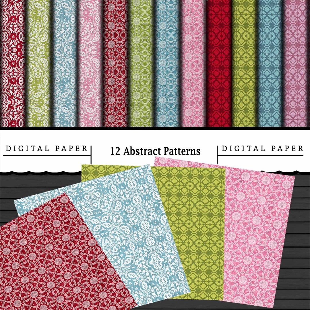 Instant Download - 12 Batik Digital Papers/printable Digital Paper ...
