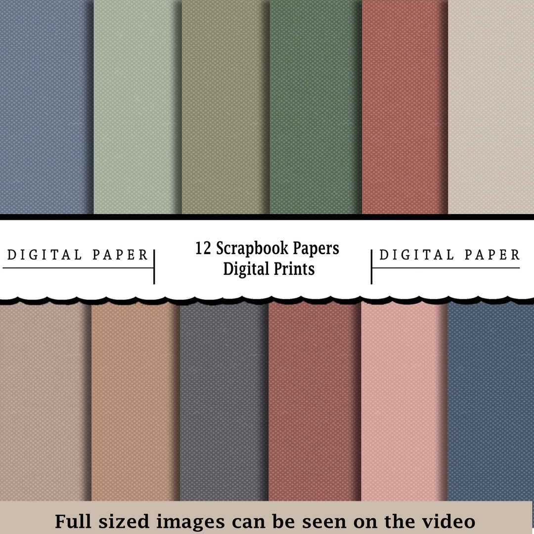 12 Vintage Scrapbook Papers/printable Digital Paper/scrapbooking ...