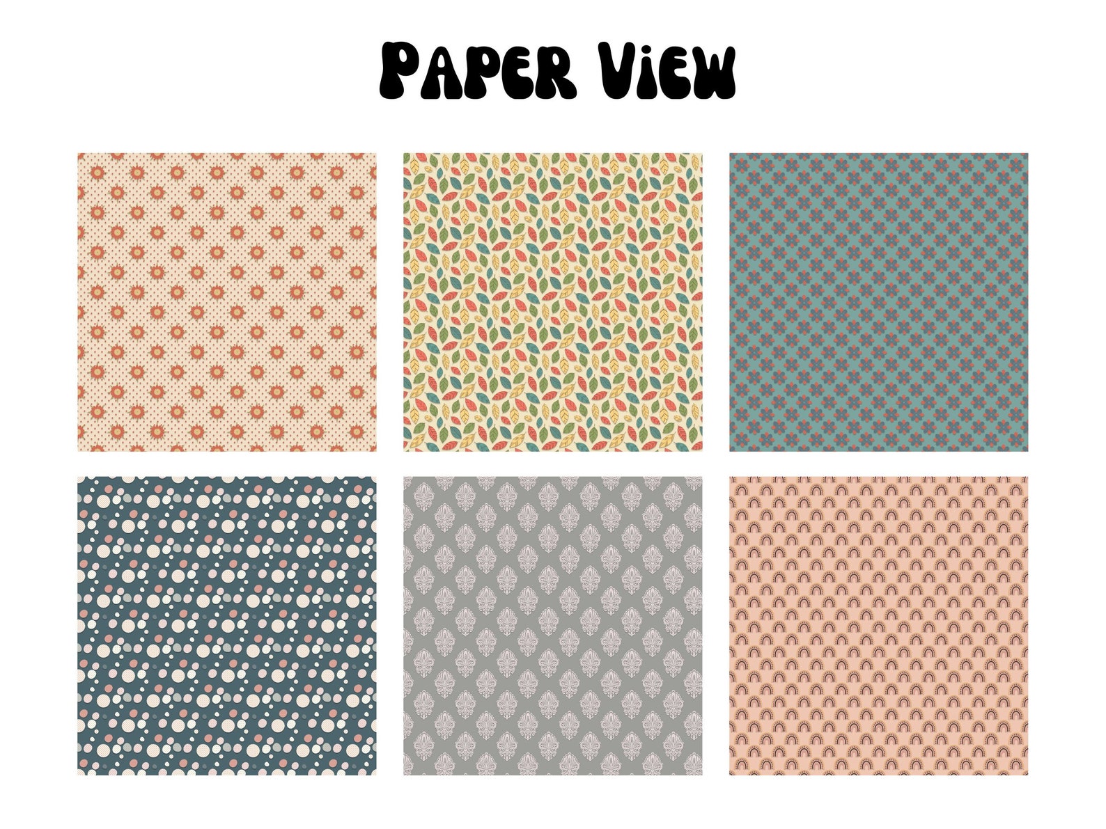 Boho Digital Paper Pack: 12 Patterned Scrapbook Papers (digital ...