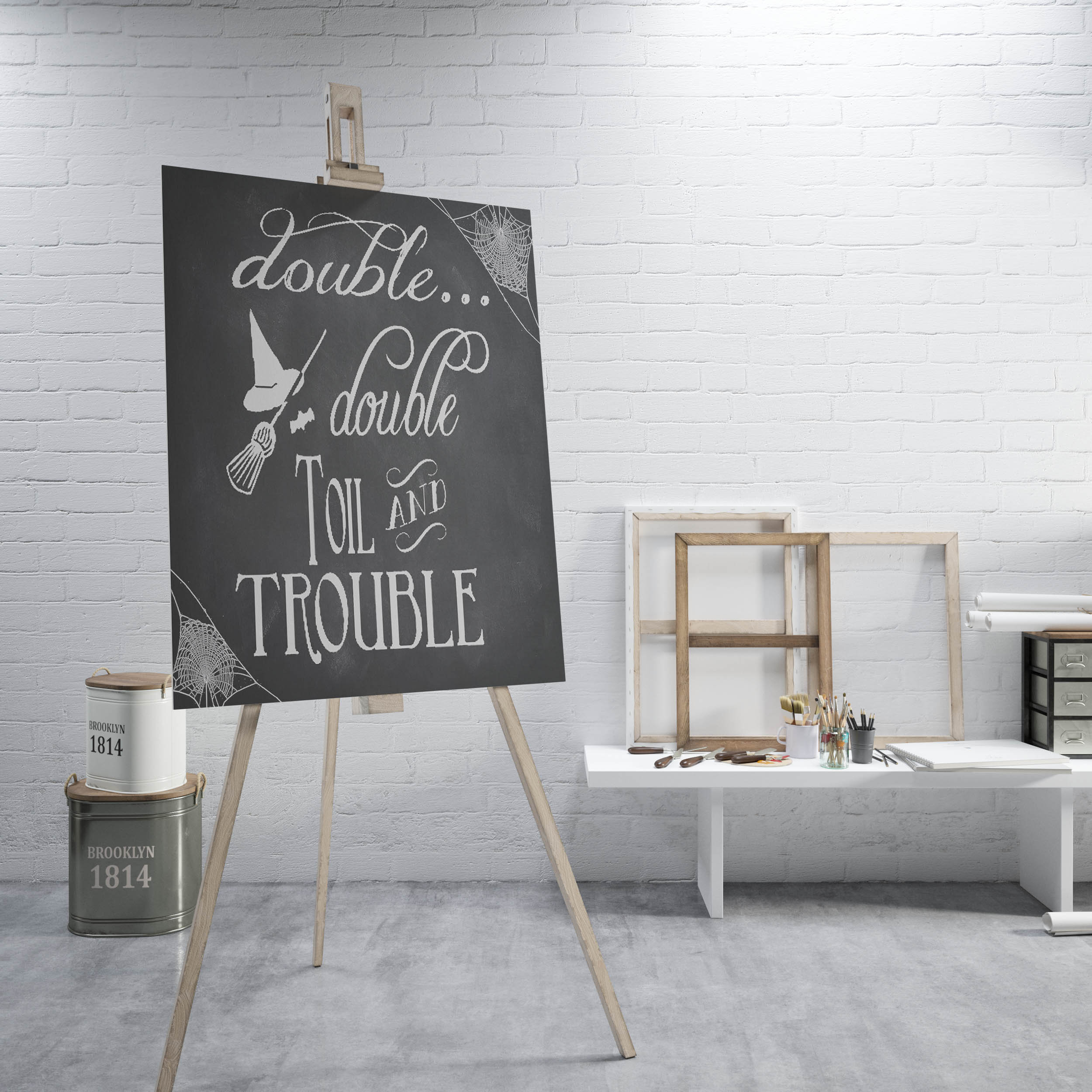 20 Digital Chalk Board Halloween Papers/printable Digital | Etsy