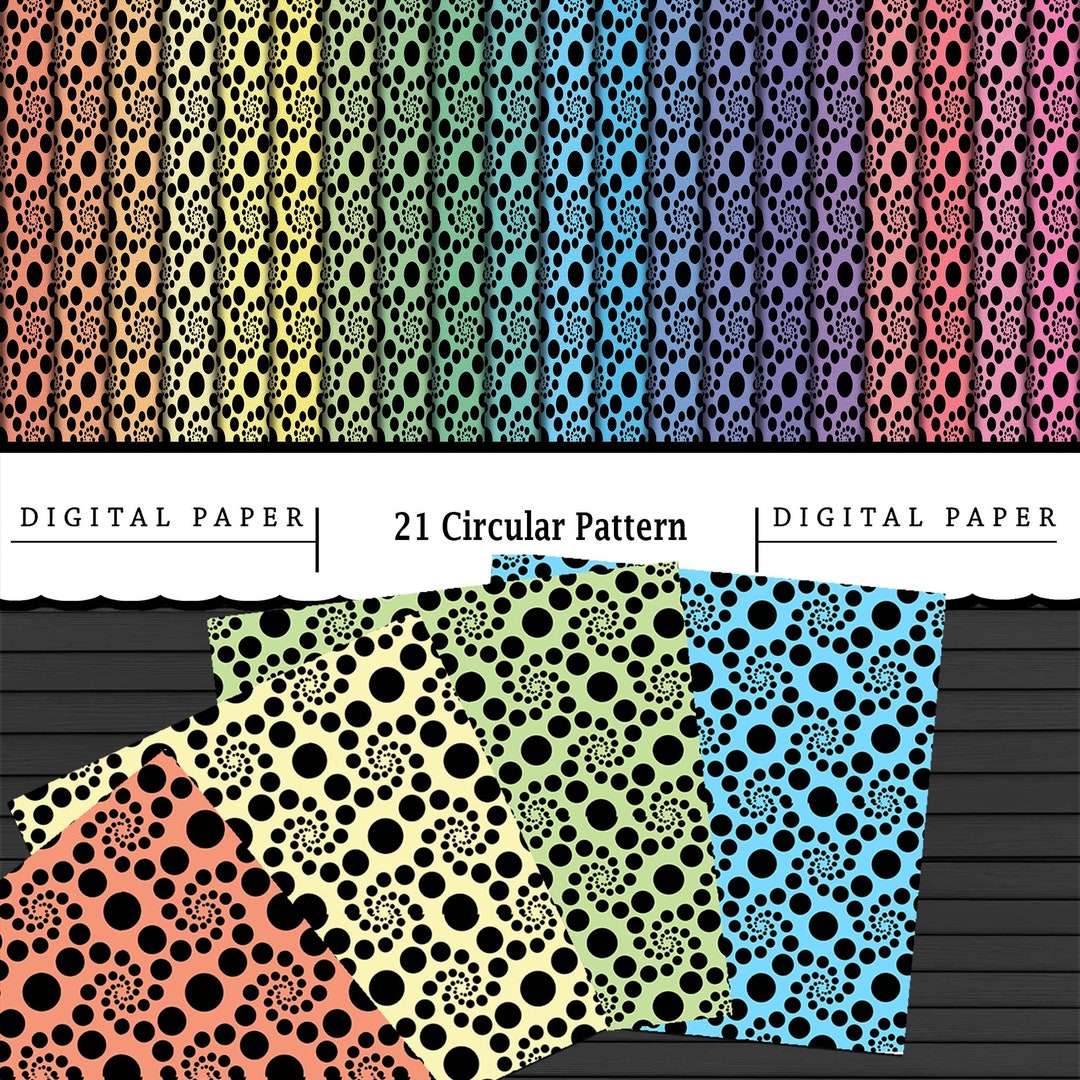 21 Seamless Circular Prints/digital Papers/printable Digital Paper ...