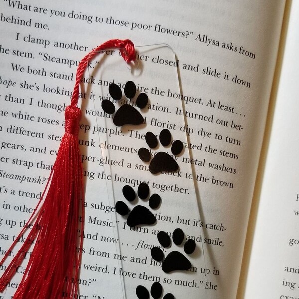 Paw Print Bookmark - Etsy