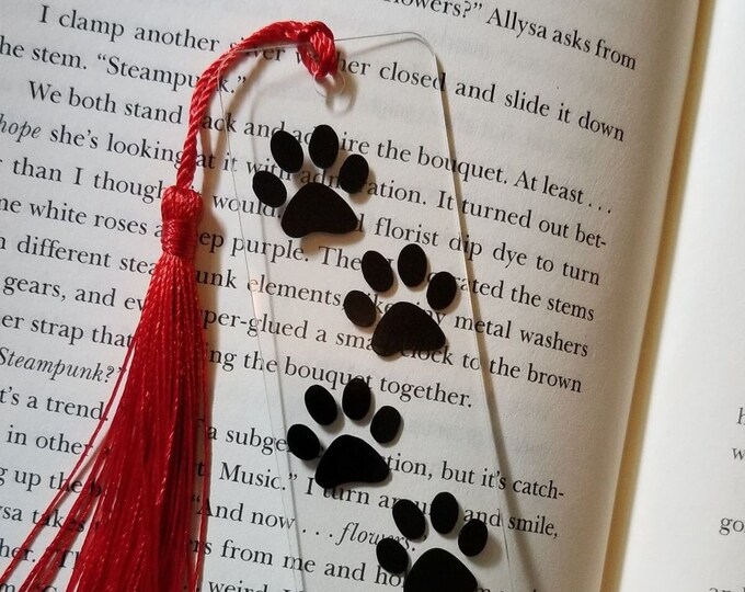 Paw Print Bookmark - Etsy