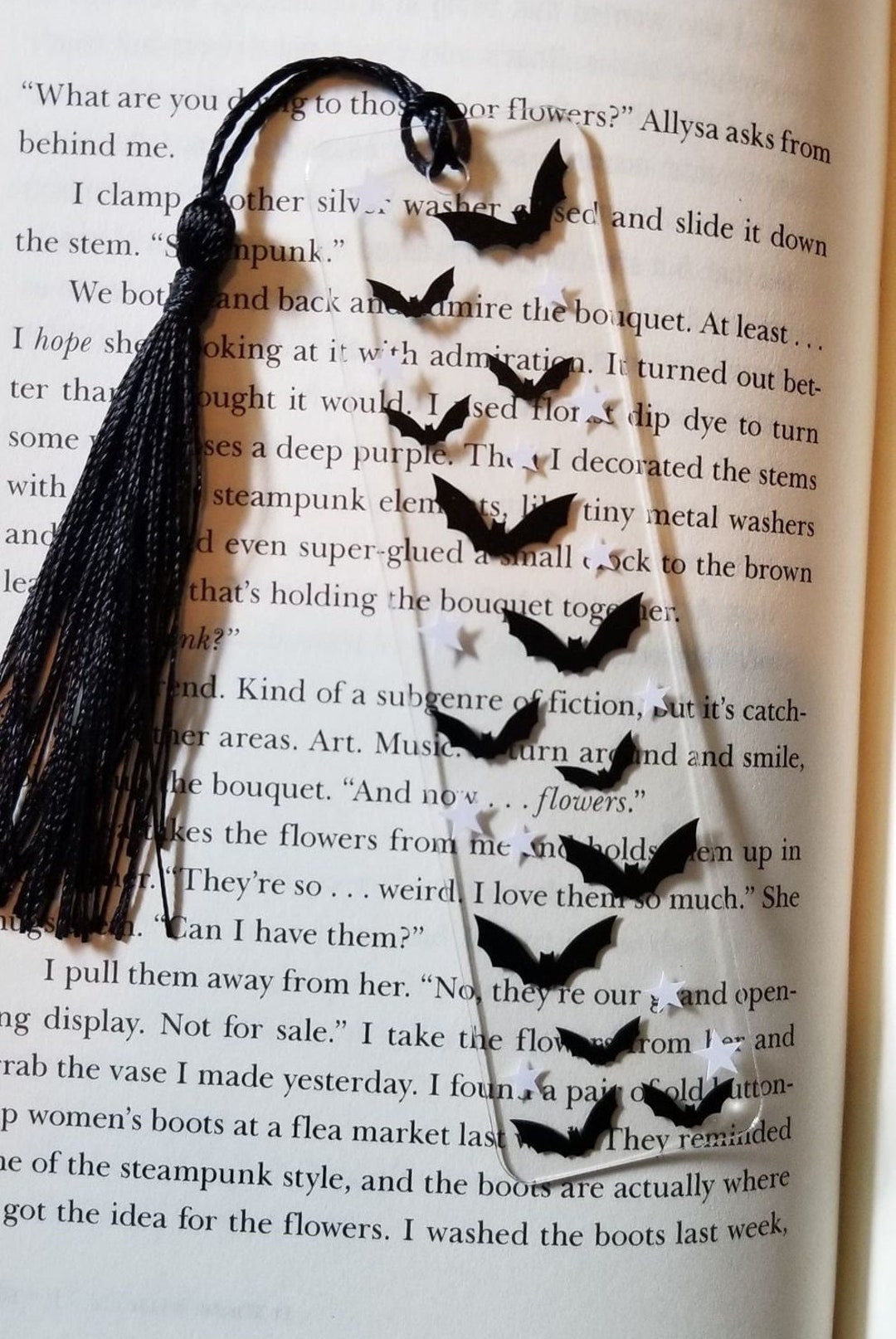 Bats and Stars Bookmark - Etsy