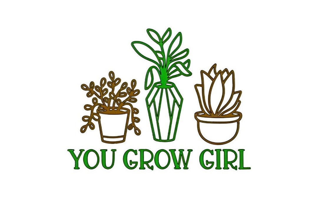 You Grow Girl Decal - Etsy