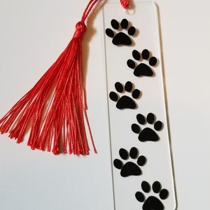 Paw Print Bookmark - Etsy