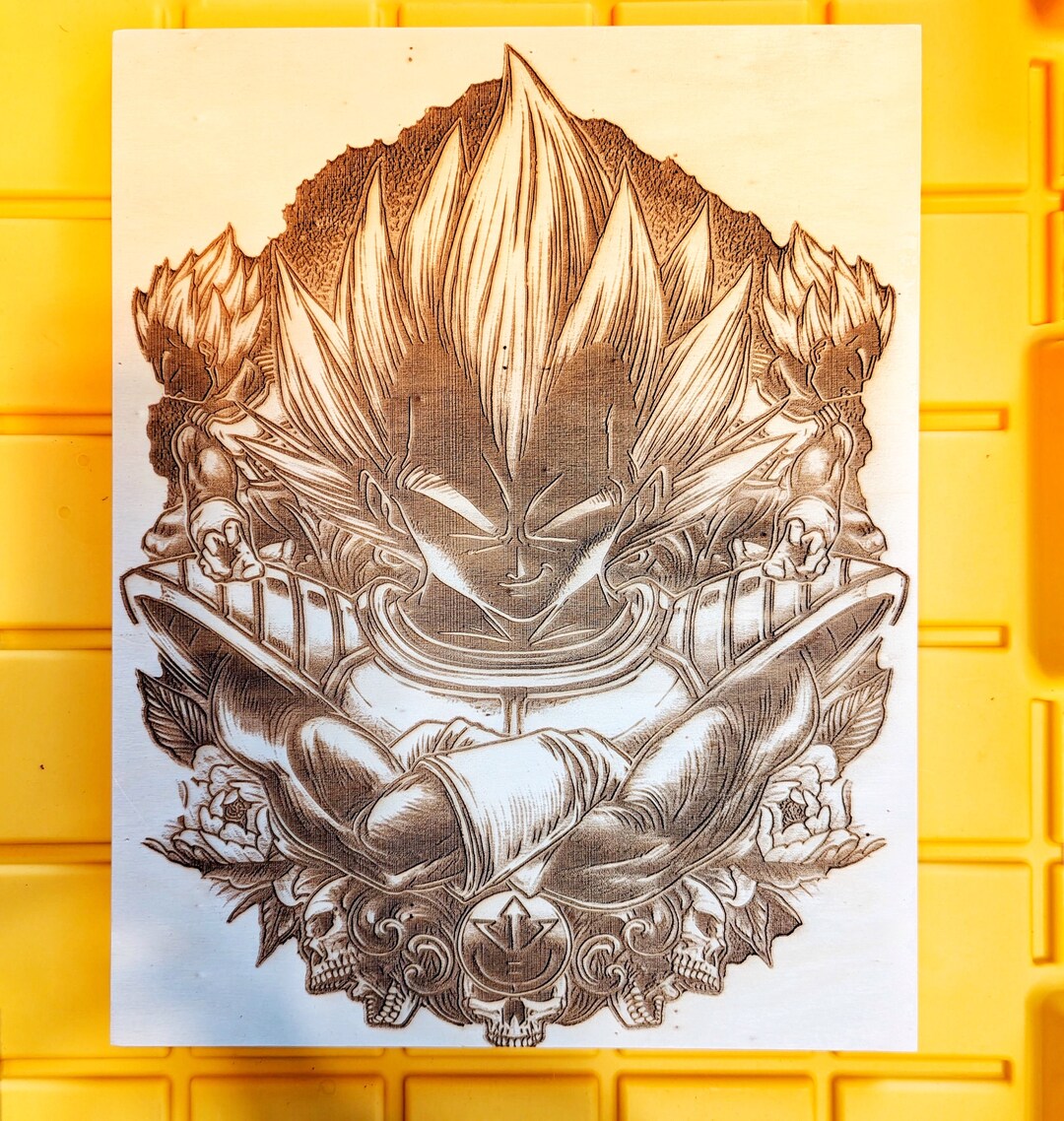Vegeta Laser Engraved Wooden Canvas 11x14 Inches - Etsy