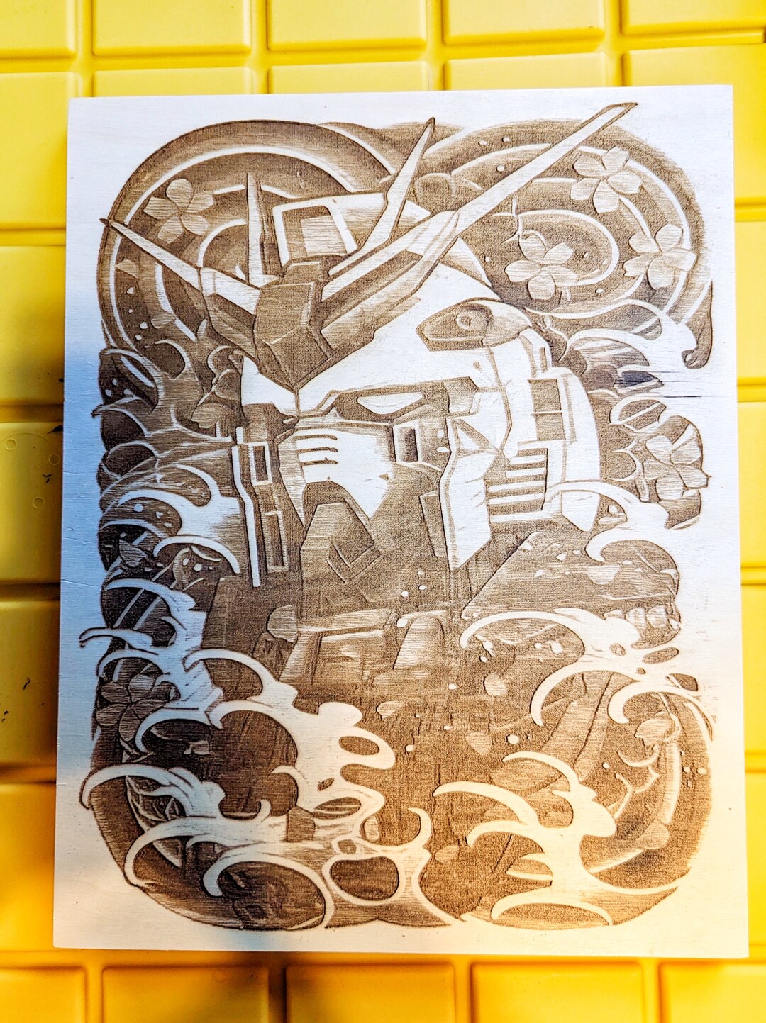 Gundam Laser Engraved Wooden Canvas 11x14 Inches - Etsy