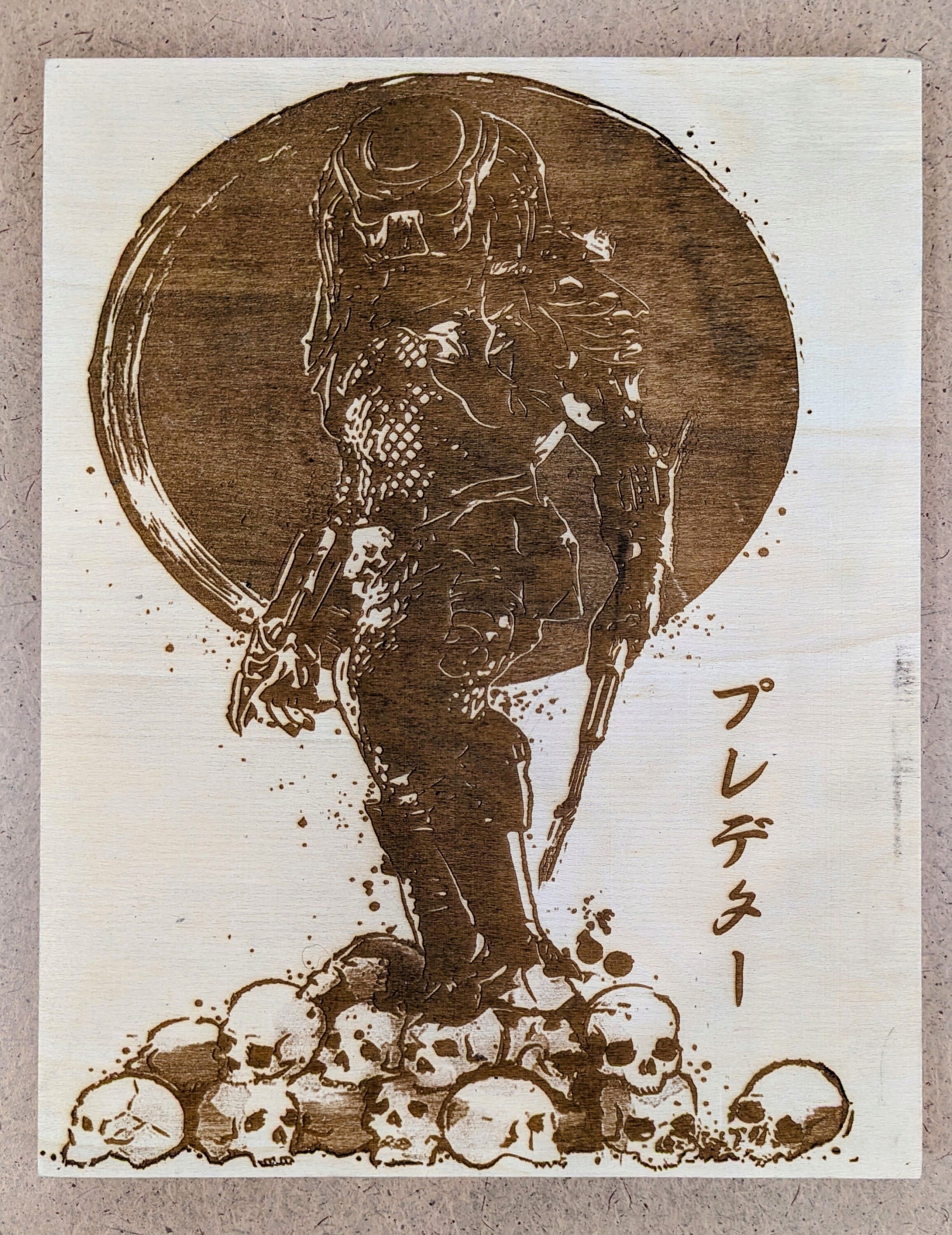 Predator Laser Engraved Wooden Canvas 11x14 Inches - Etsy