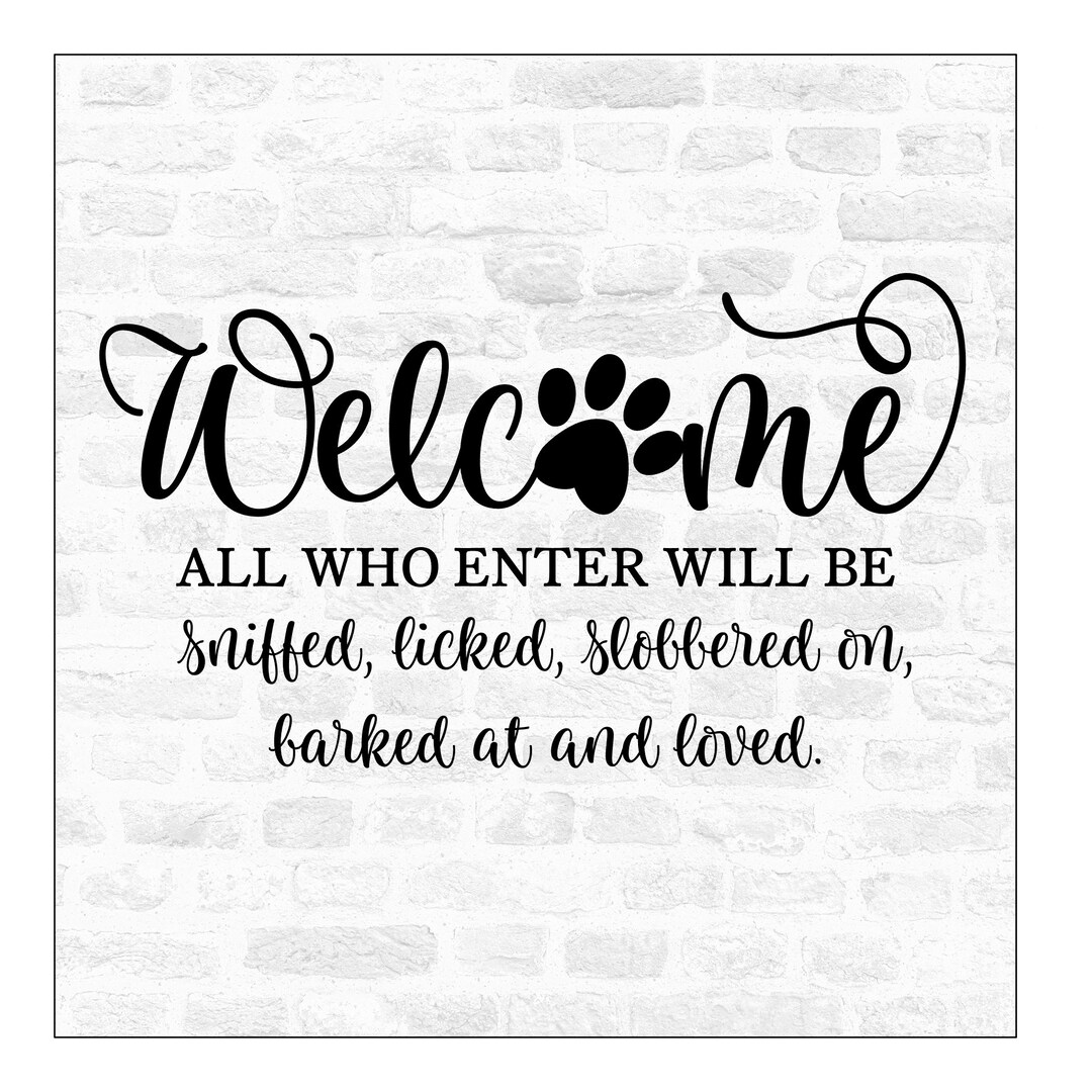 Dog Welcome 6x6 Hardboard Sign Beware of Dog Sign - Etsy