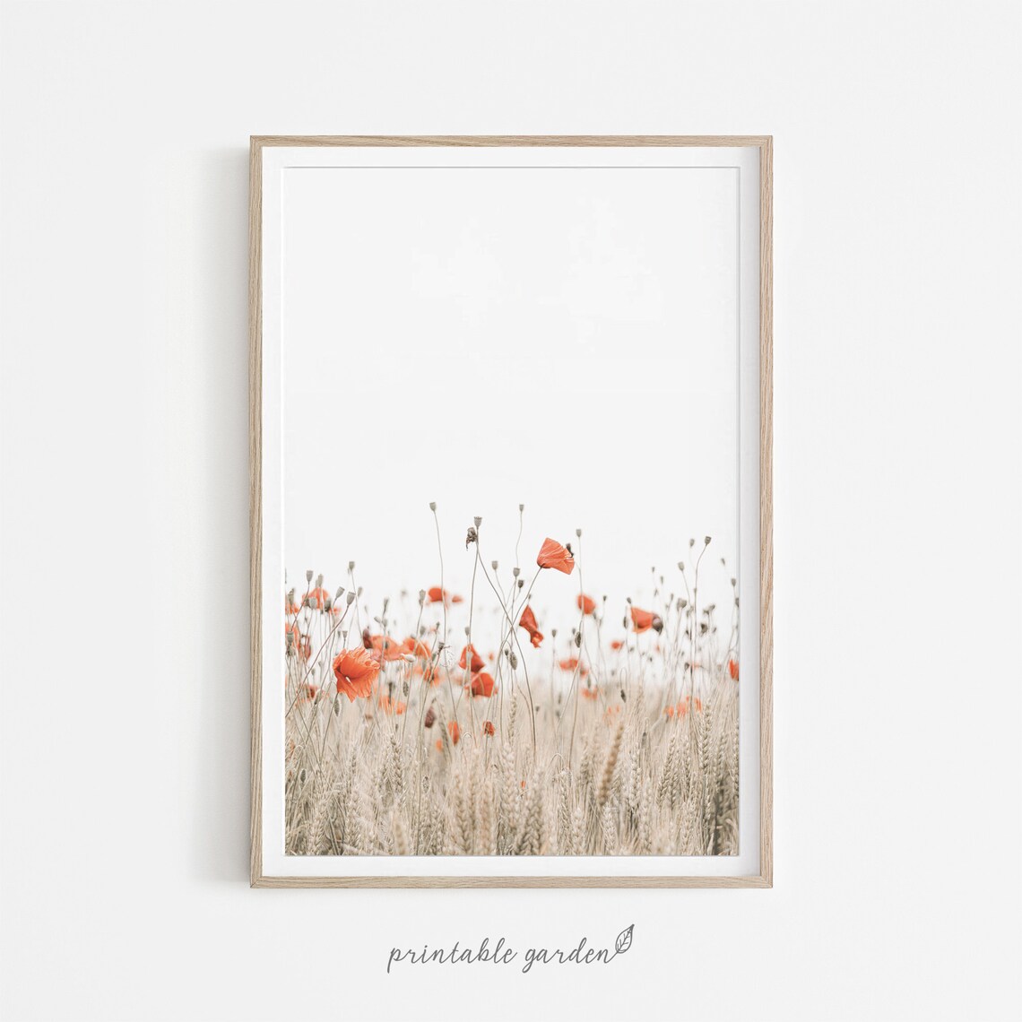 Poppies Print Red Poppies Print Botanical Printable Wall - Etsy