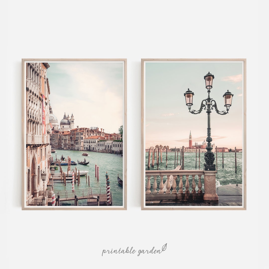 Venice Set of 2 Prints, Venice Wall Art, Italy Prints Set, Italy Wall ...