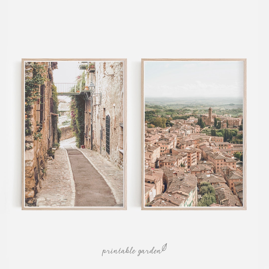 Italy Print Set of 2, Italy Tuscany Photo Wall Art, Italy Set of Prints ...