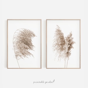 Neutral Tones Wall Art, Minimalist Set of 2 Prints, Beige Wall Art ...
