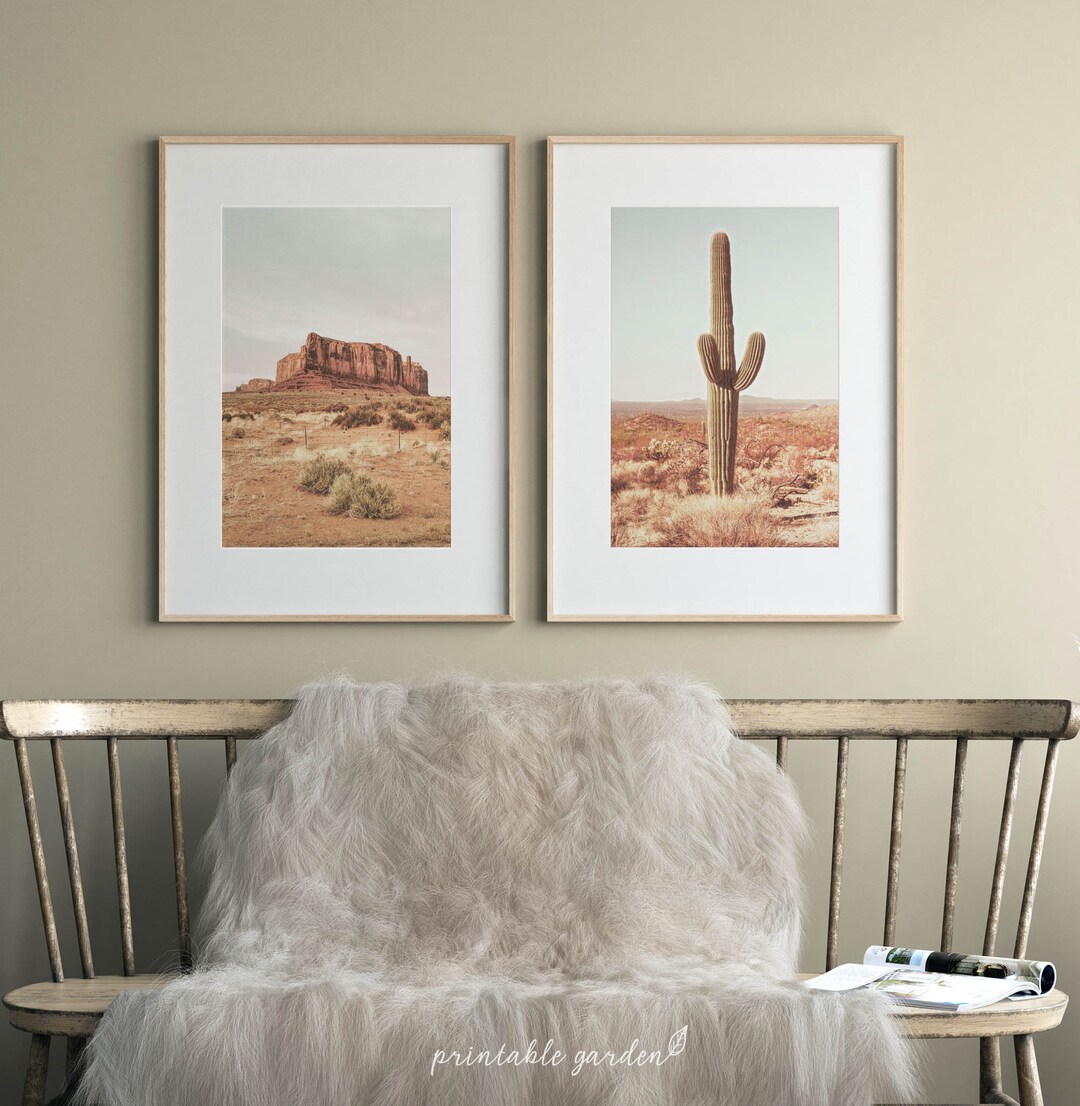 Desert Print Set of 2, Desert Printable Wall Art, Arizona Desert ...