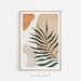 Earth Tones Abstract Print: Modern Rustic Wall Art With Deep Green Leaf ...