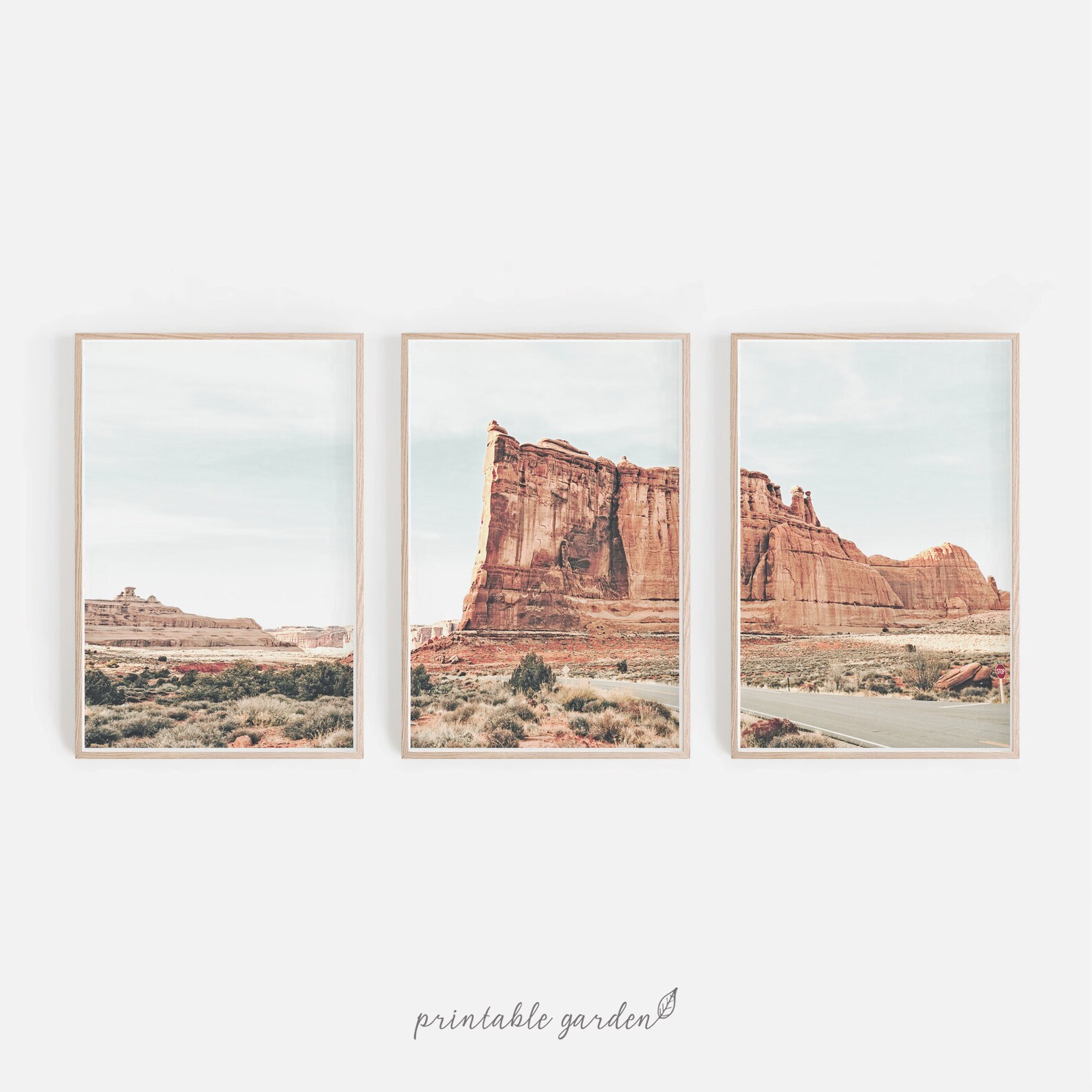 Desert Print Set of 3 Desert Printable Wall Art Desert - Etsy