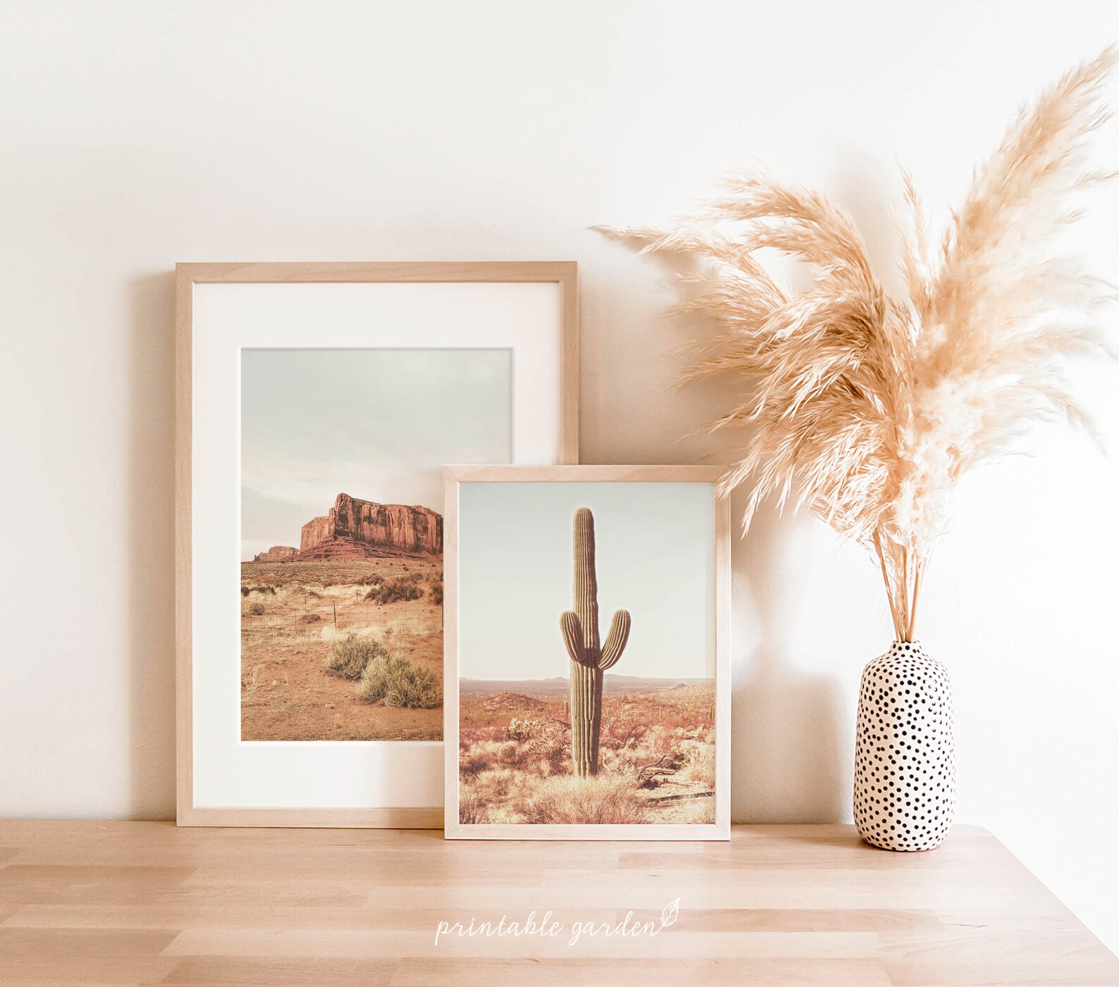 Desert Print Set of 2 Desert Printable Wall Art Arizona | Etsy