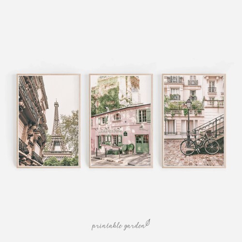 Paris Prints Set of 9 Prints Paris France Wall Art Black - Etsy