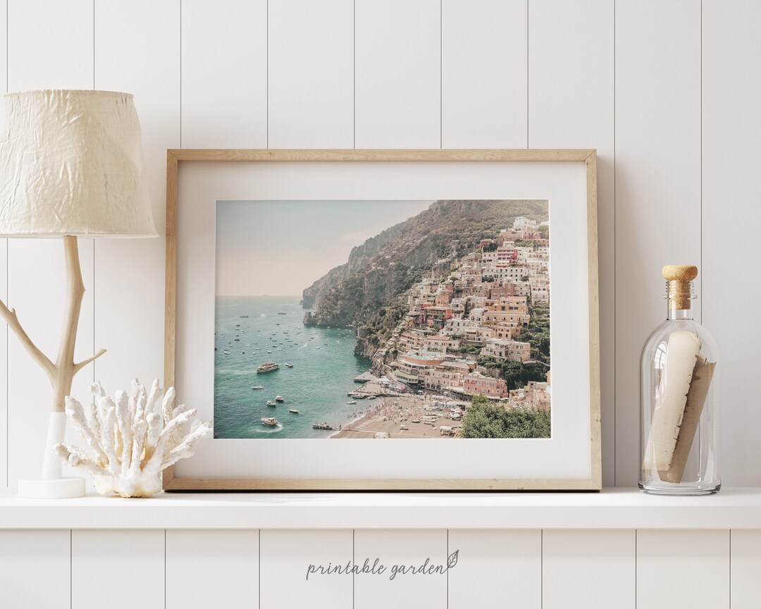 Positano Print: Amalfi Coast Wall Art, Italy Travel | Digital Download ...