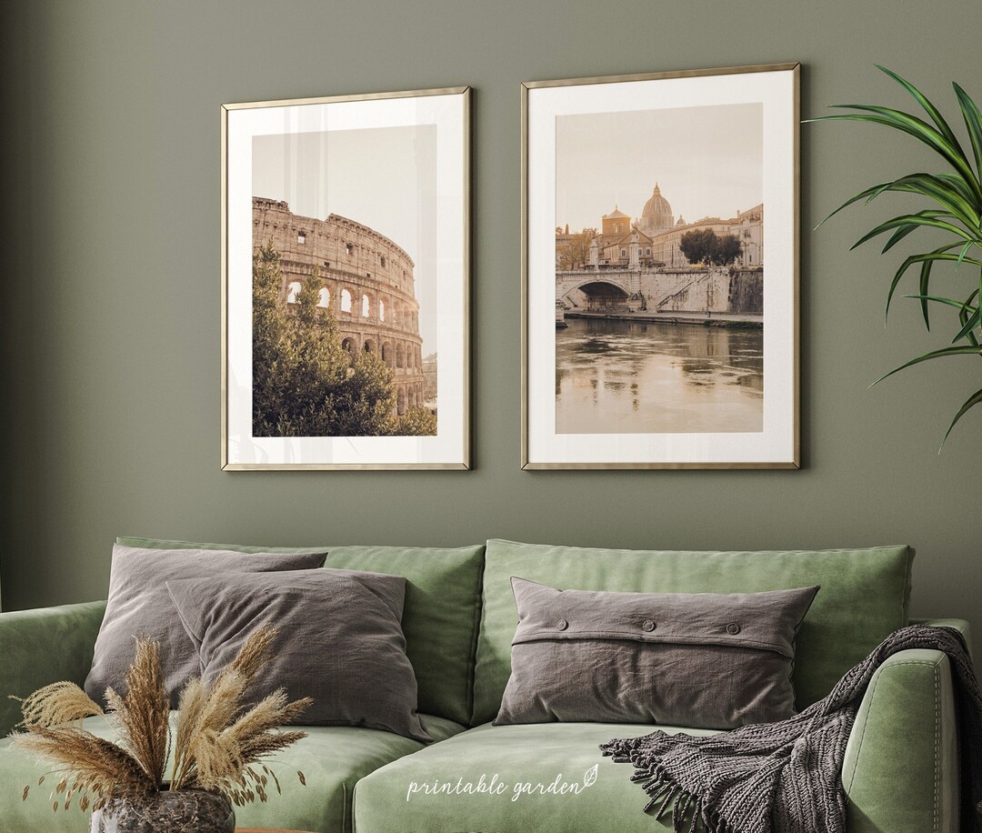 Rome Wall Art, Rome Print Set, Set of 2 Prints, Italy Wall Art, Living ...
