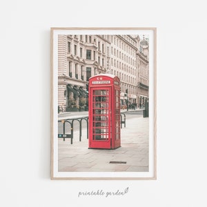 London Prints Wall Art London City Red Print Set London - Etsy