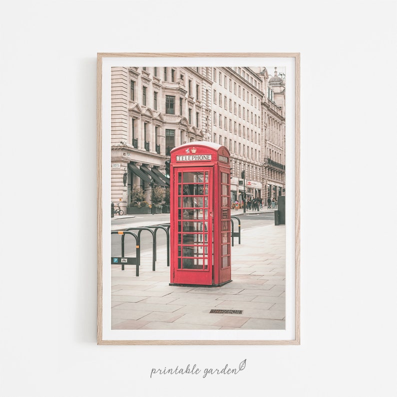 London Prints Wall Art London City Red Print Set London - Etsy