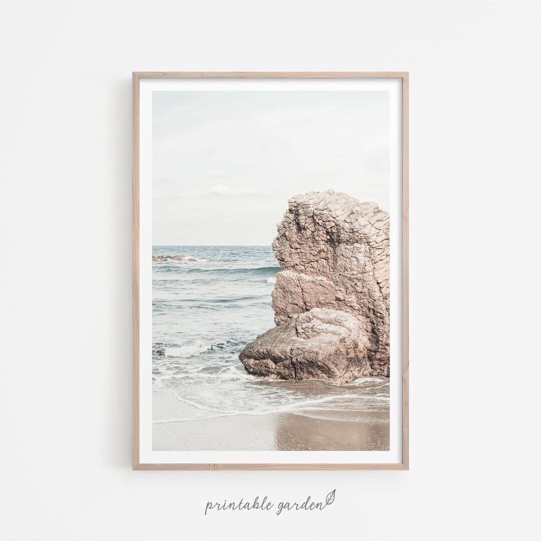 Neutral Coastal Print, Coastal Printable Wall Art, Beach Cottage Wall ...