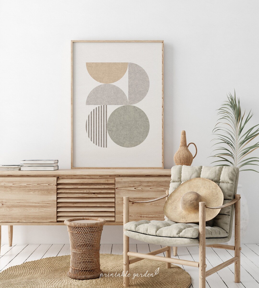 Modern Geometric Print for Office or Living Room, Minimalist Abstract ...