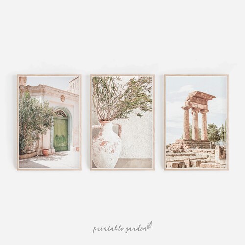 Greece Print Set Gallery Wall Set of 6 Prints Pastel Decor - Etsy