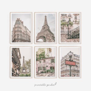 Paris Prints Wall Art, Paris France Set of 6 Prints, Paris Travel ...