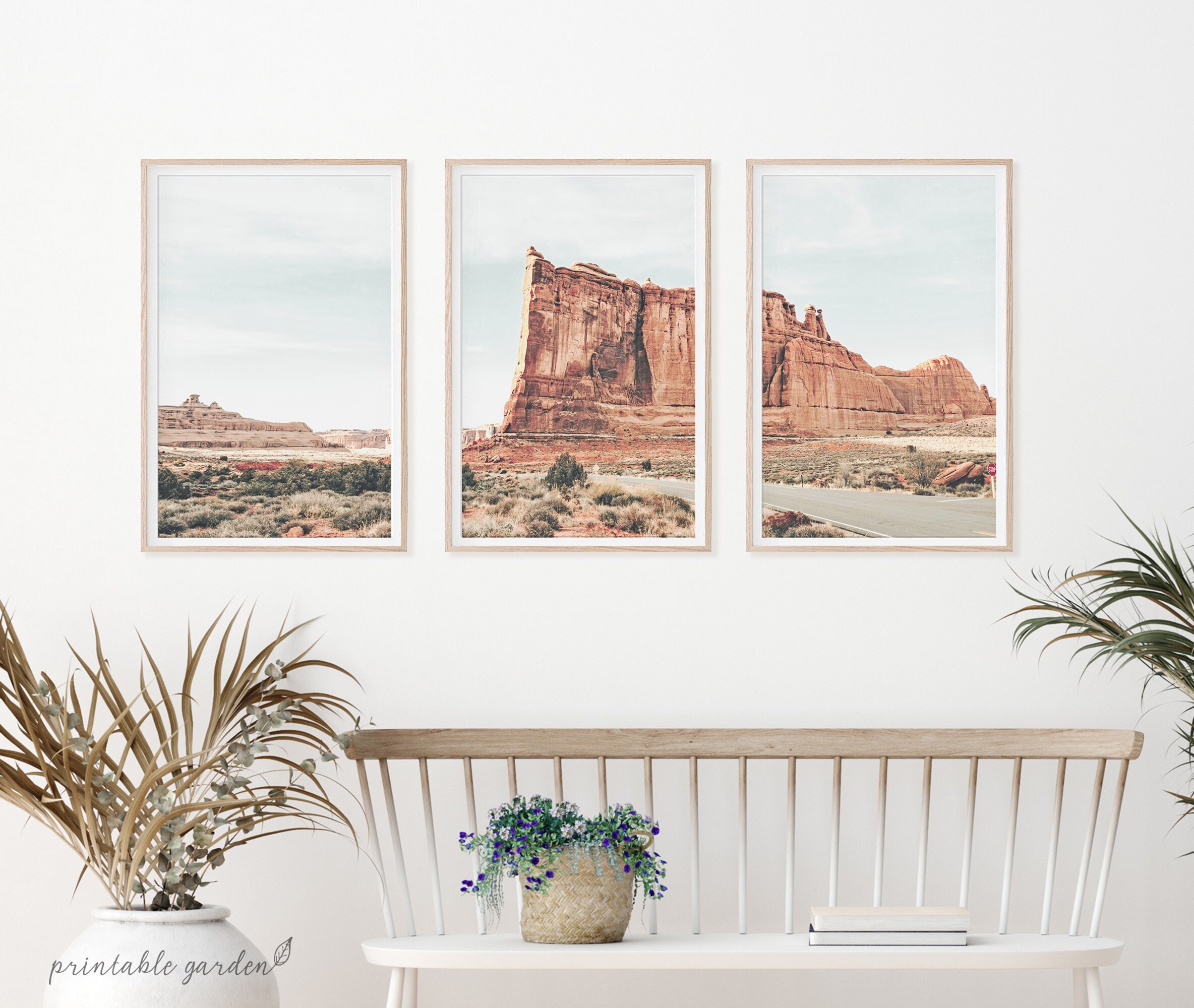 Desert Print Set of 3 Desert Printable Wall Art Desert - Etsy