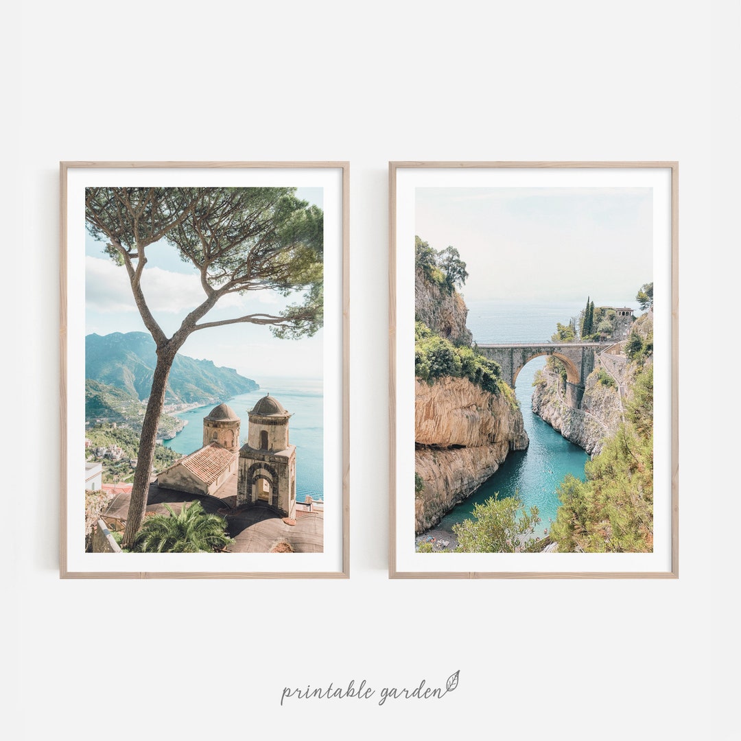 Amalfi Set of 2 Prints, Amalfi Coast Print Set, Italy Wall Art, Amalfi ...