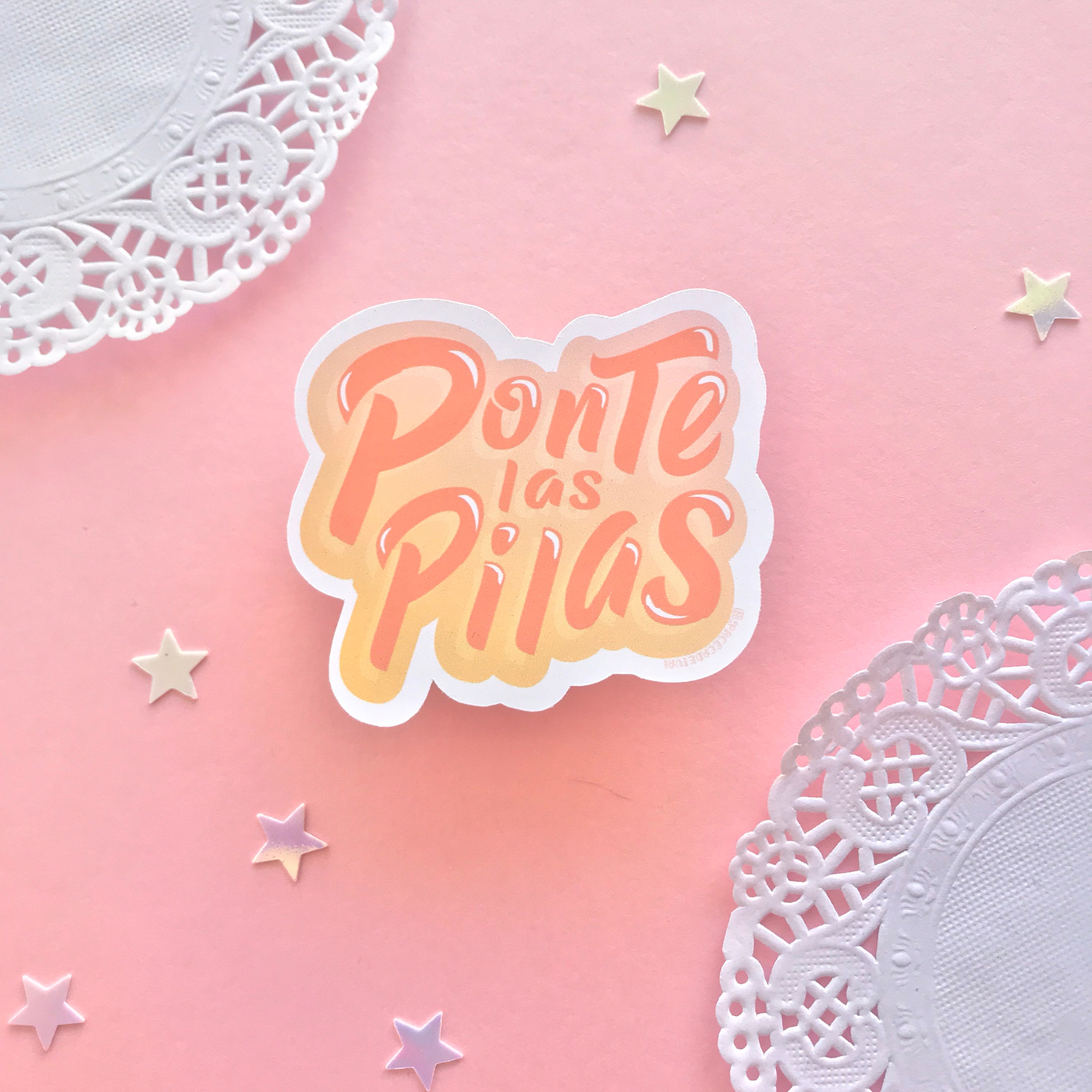 Ponte Las Pilas Vinyl Sticker Latinx Artwork Illustration | Etsy