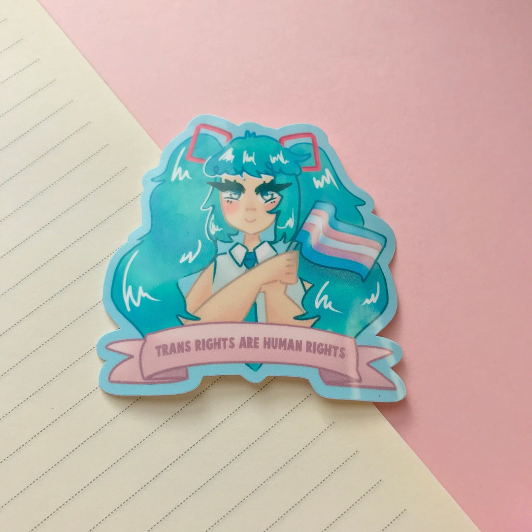 Trans Rights Miku Vinyl Sticker LGBT Gay Transgender - Etsy