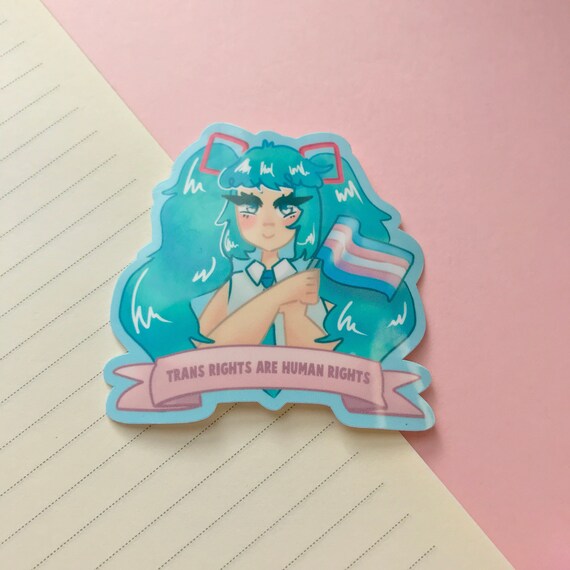 Trans Rights Miku Vinyl Sticker LGBT Gay Transgender - Etsy