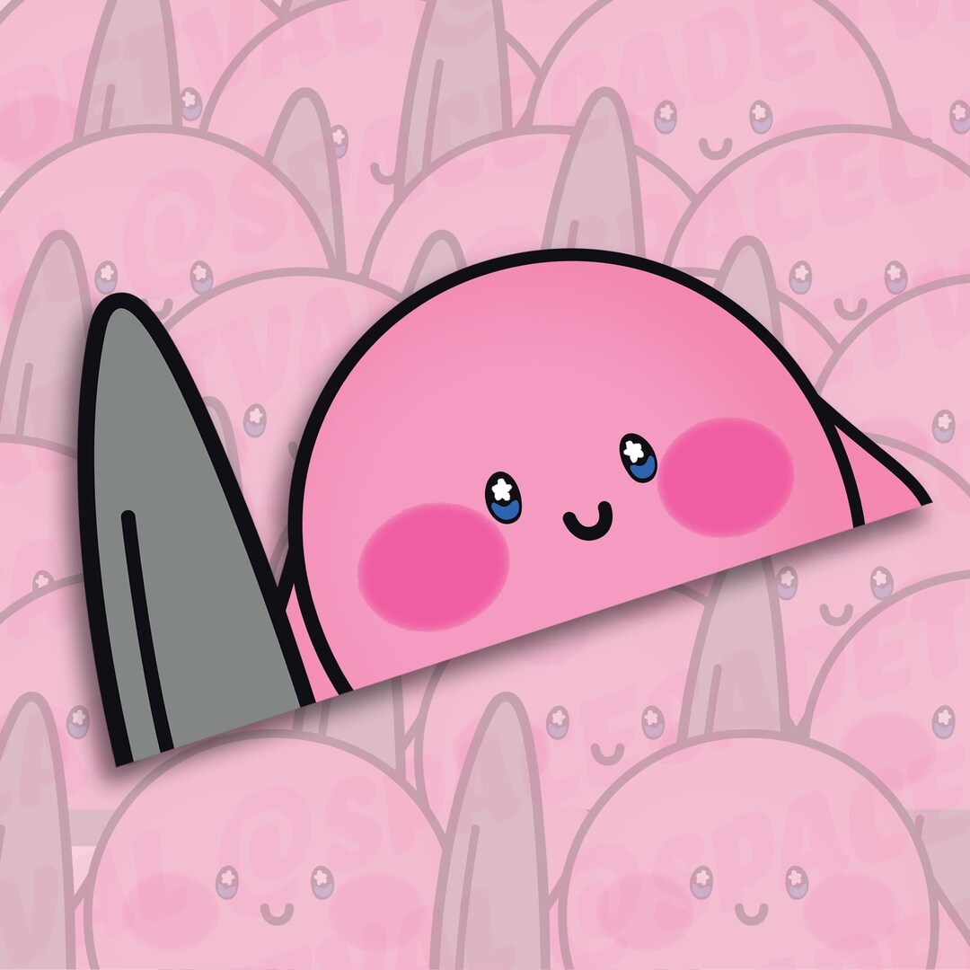 Kirby With a Knife Anime Car Peeker - Etsy